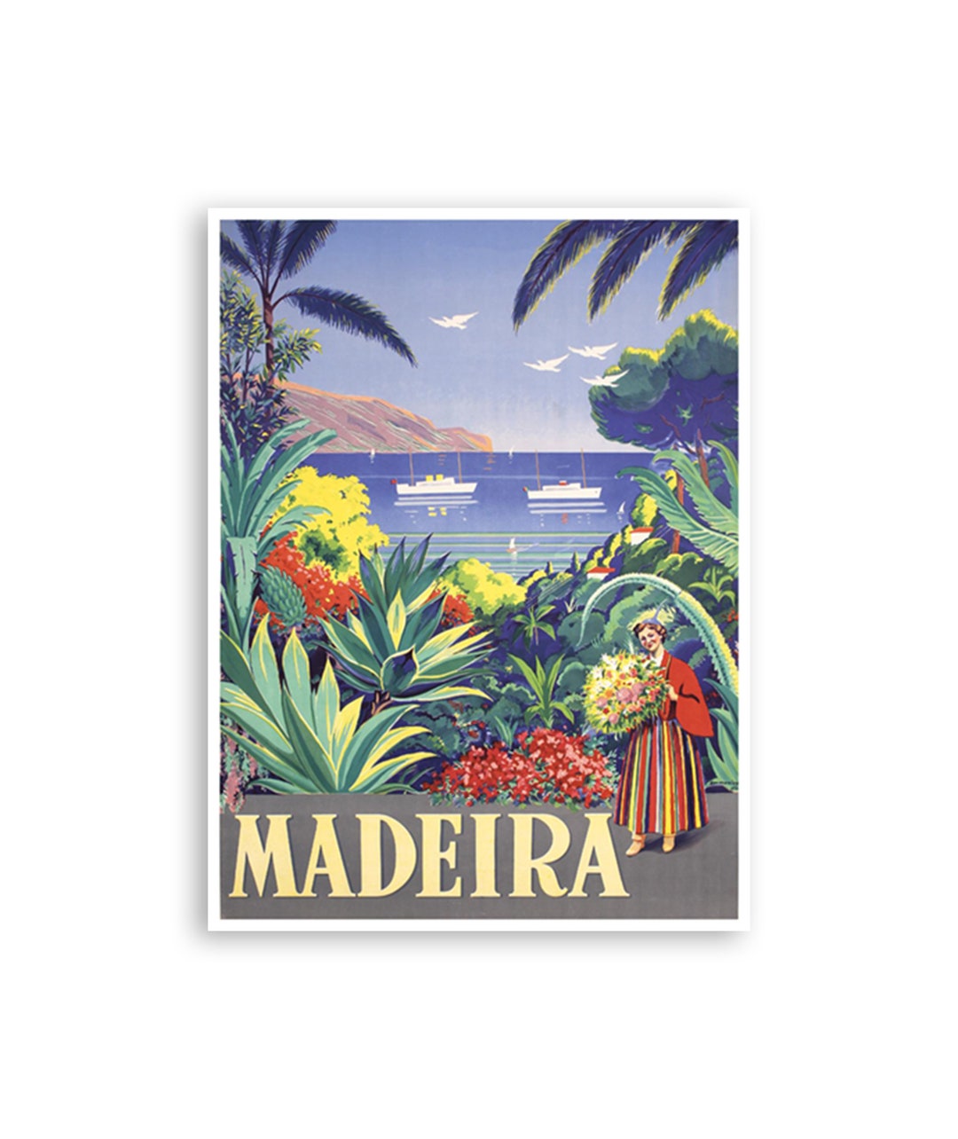 Madeira Art Portugal Travel Poster Canvas Print Wall Decor Xr2945 - Etsy