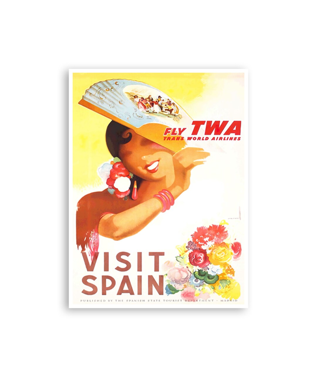 Vintage Spain Poster Spanish Travel Art Print Hanging Wall Decor Xr4277 ...