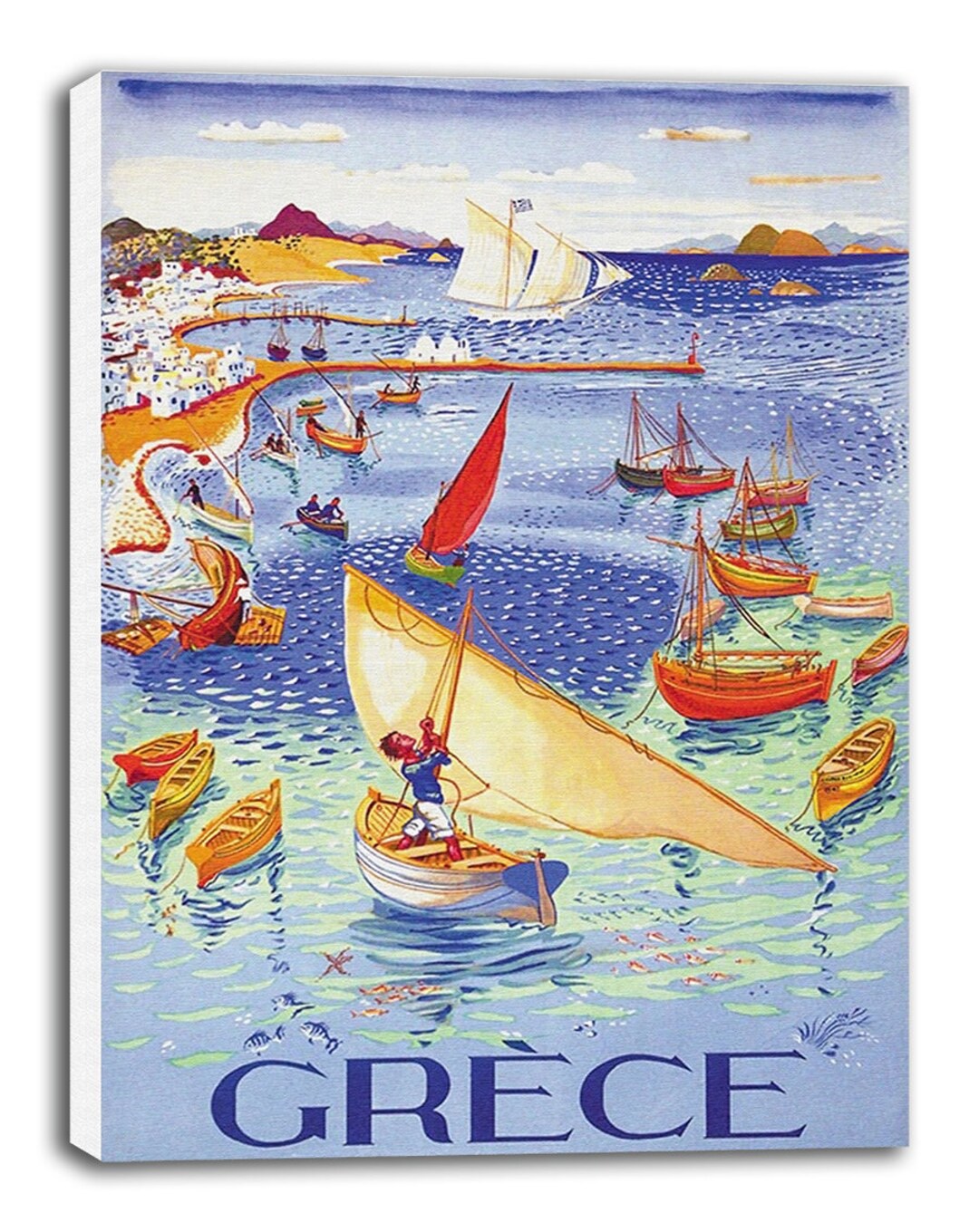 Greece Travel Poster Vintage Greek Art Retro Home Decor Art Xr936 - Etsy
