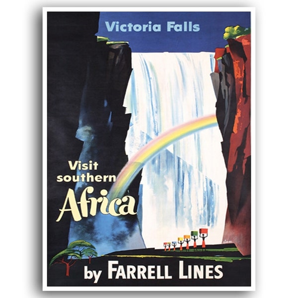 Victoria Falls Poster Vintage - Etsy