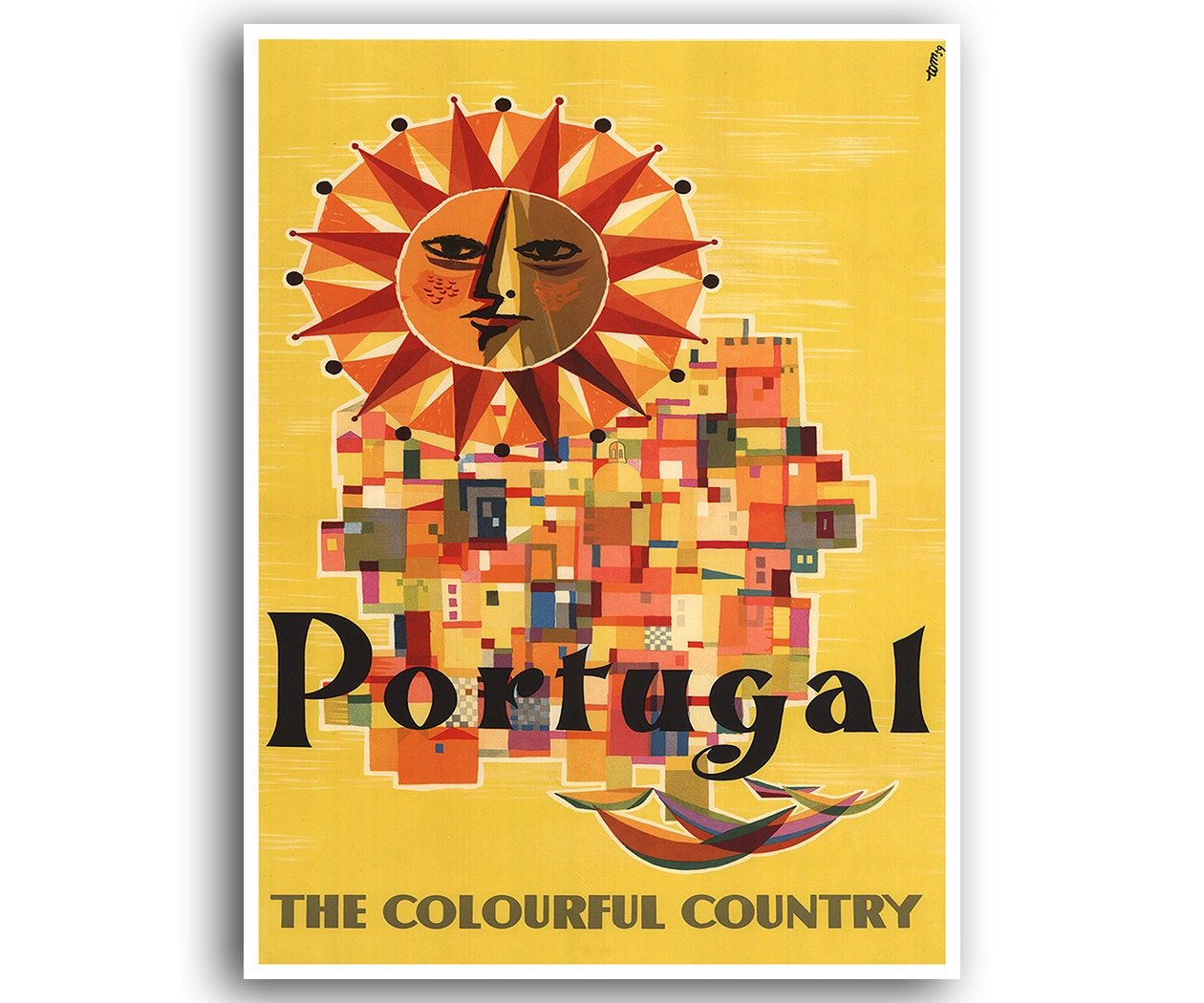 Portugal Travel Poster Portugal Art Canvas Print Wall Decor - Etsy