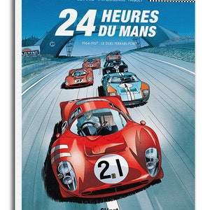 Race Car Poster 24 Hours of Le Mans Art Auto Racing Print Xr688a - Etsy