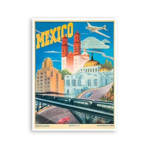 Mexico Travel Poster Mexican Art Print Retro TR116 - Etsy