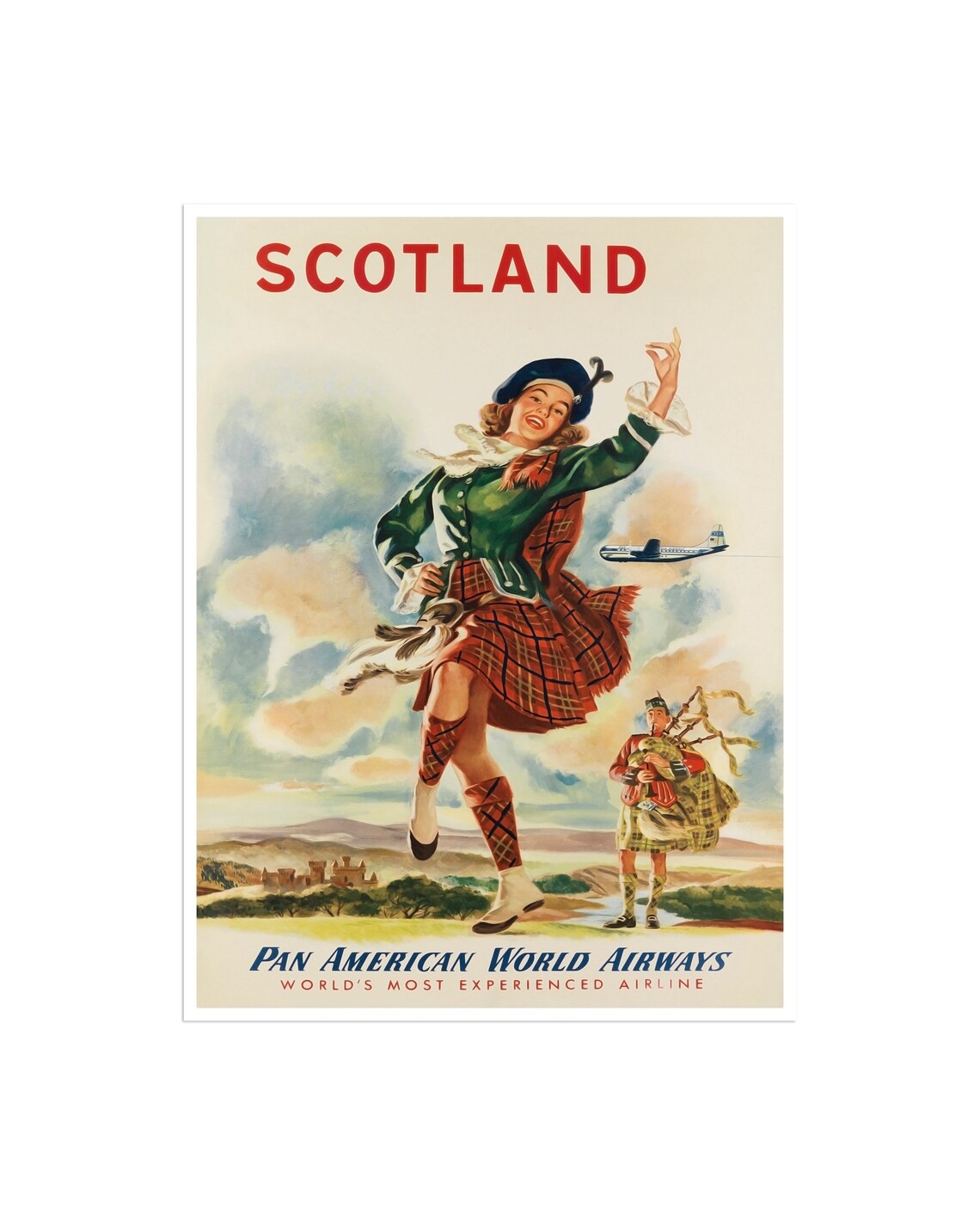 Scotland Art Travel Poster Vintage Canvas Print Decor Hanging - Etsy