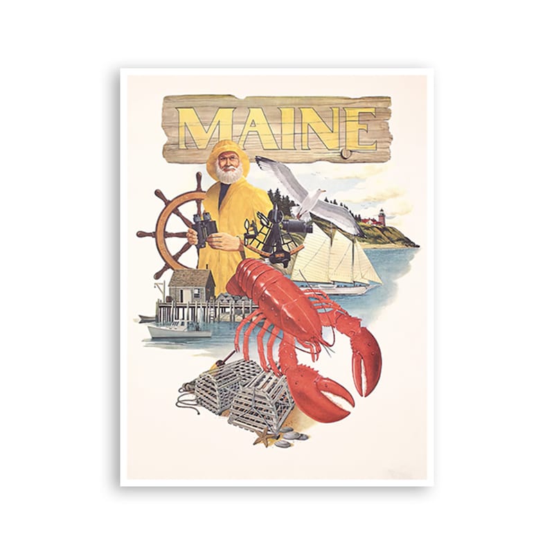 Maine Poster - Etsy