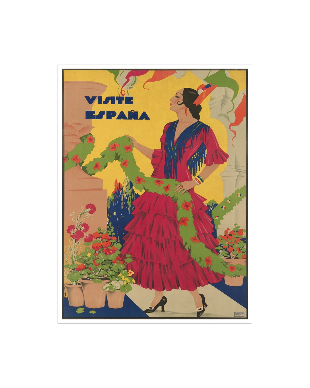 Spain Art Spanish Poster Espana Print Xr2736a - Etsy