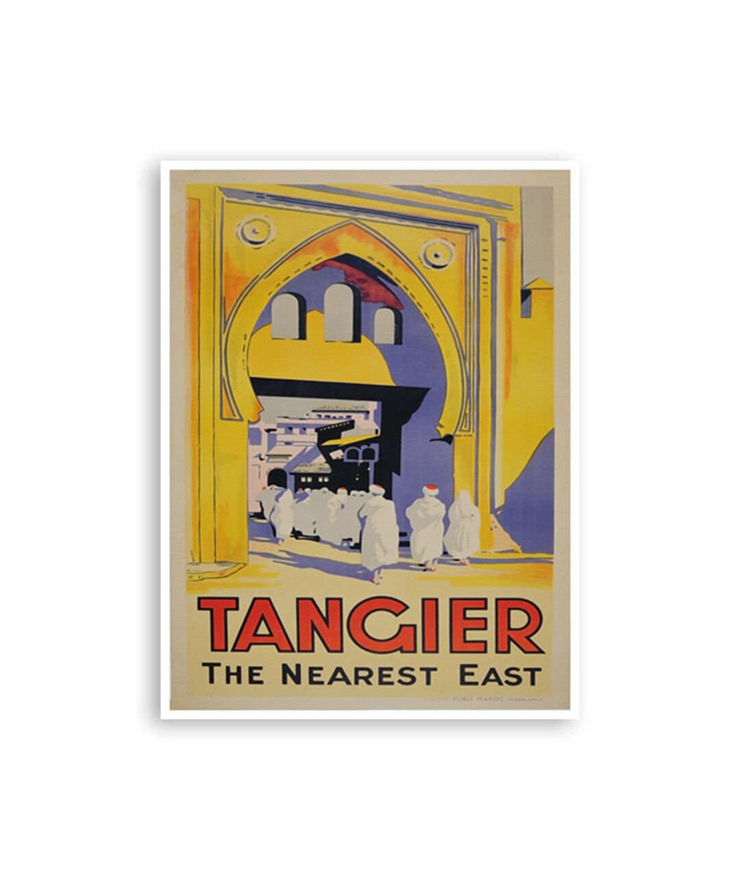 Tangier Art Morocco Travel Poster Retro Wall Picture XR1602 - Etsy
