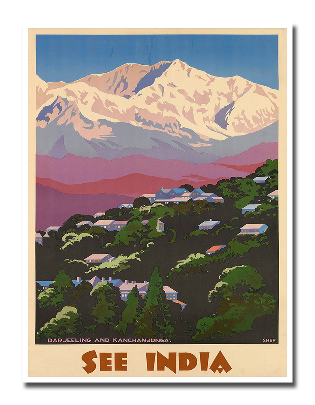 India Print Art Canvas Travel Poster Hanging Wall Decor Xr611 - Etsy