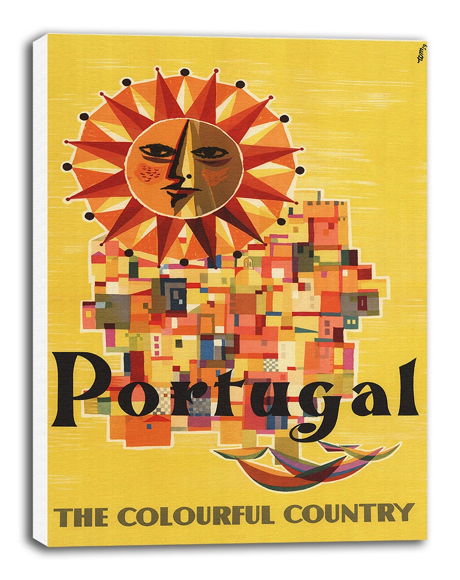 Portugal Travel Poster Portugal Art Canvas Print Wall Decor | Etsy