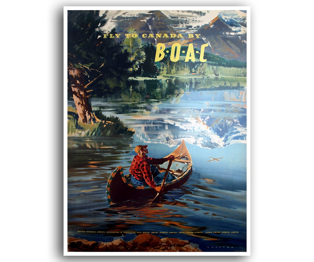 Canada Poster Travel Art Vintage Print Canvas Hanging Wall Decor Xr960 ...