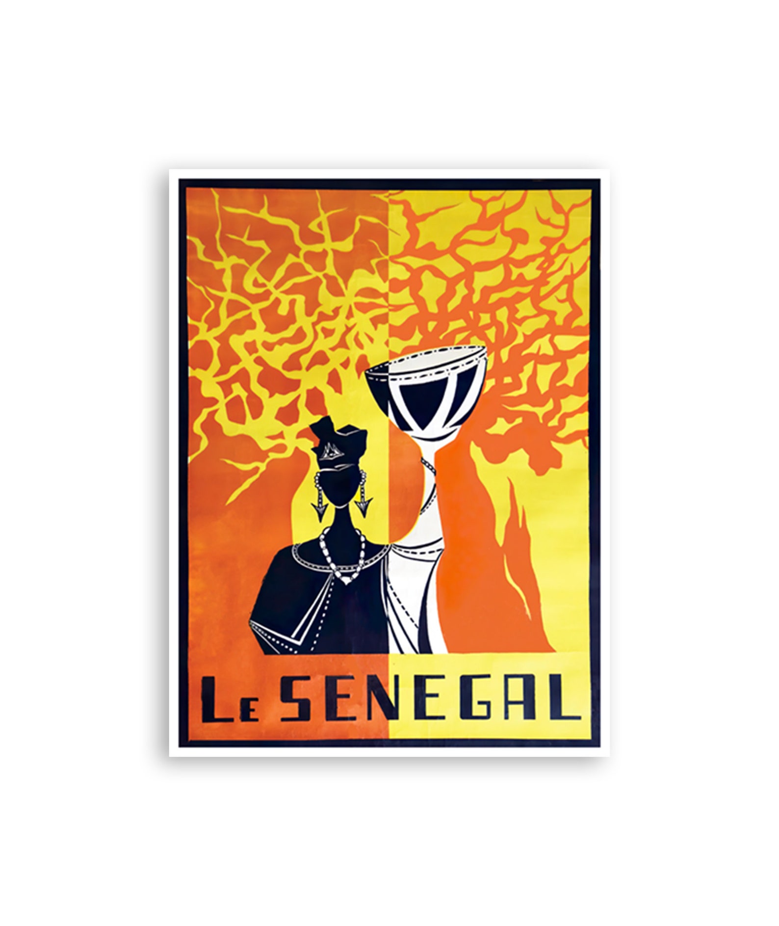 Senegal Travel Poster French Art African Print Xr4184a - Etsy