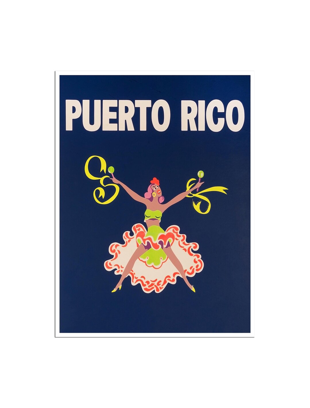 Puerto Rico Art Travel Poster Puerto Rican Print Xr1883a - Etsy