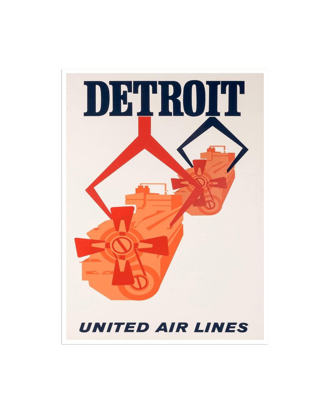 Detroit Travel Poster Art Canvas Print America Wall Decor Xr2600 - Etsy