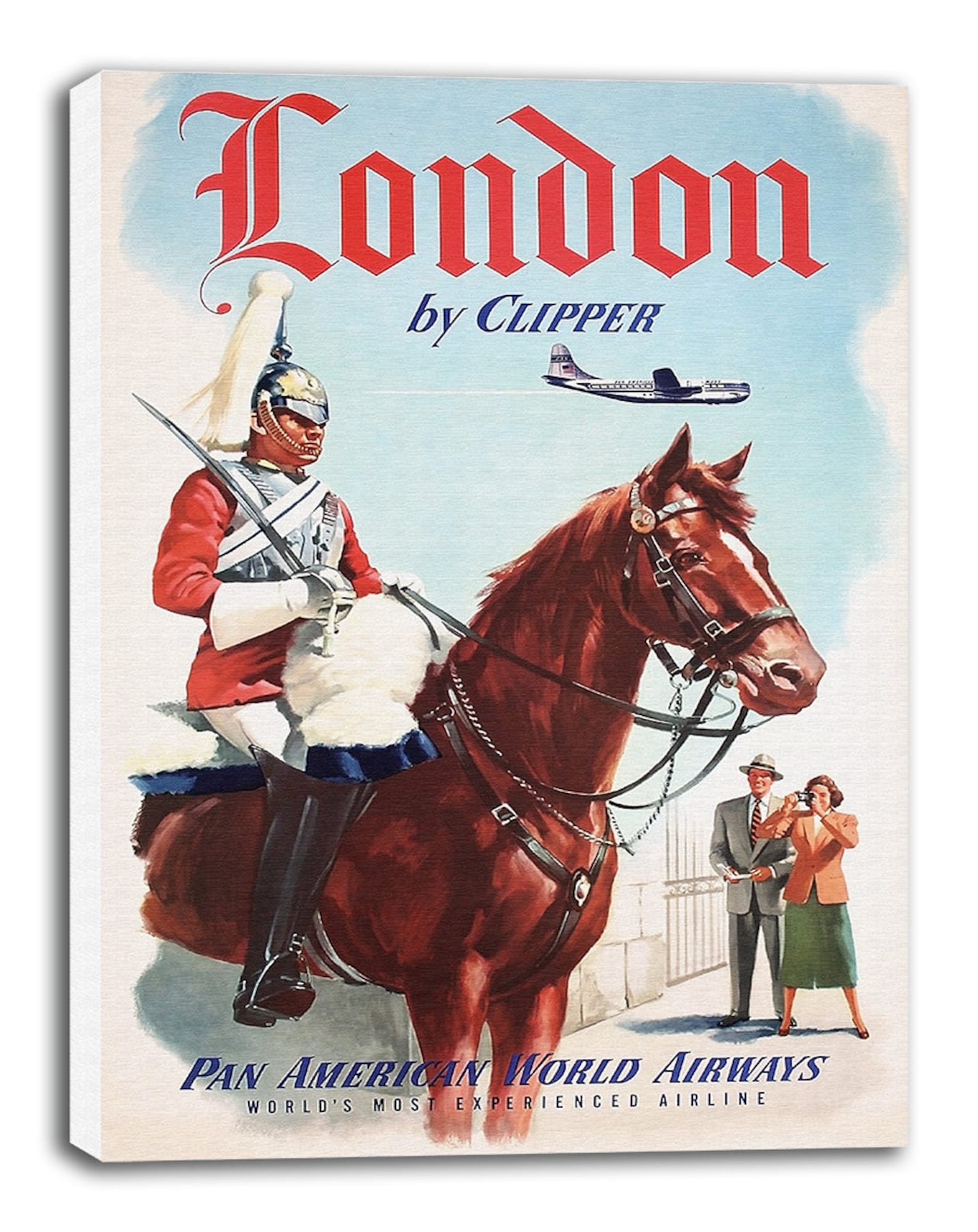London Travel Poster Vintage England Art Canvas Print Hanging - Etsy