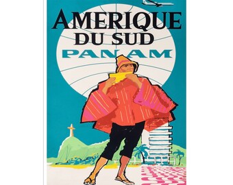 South America Travel Poster - Etsy