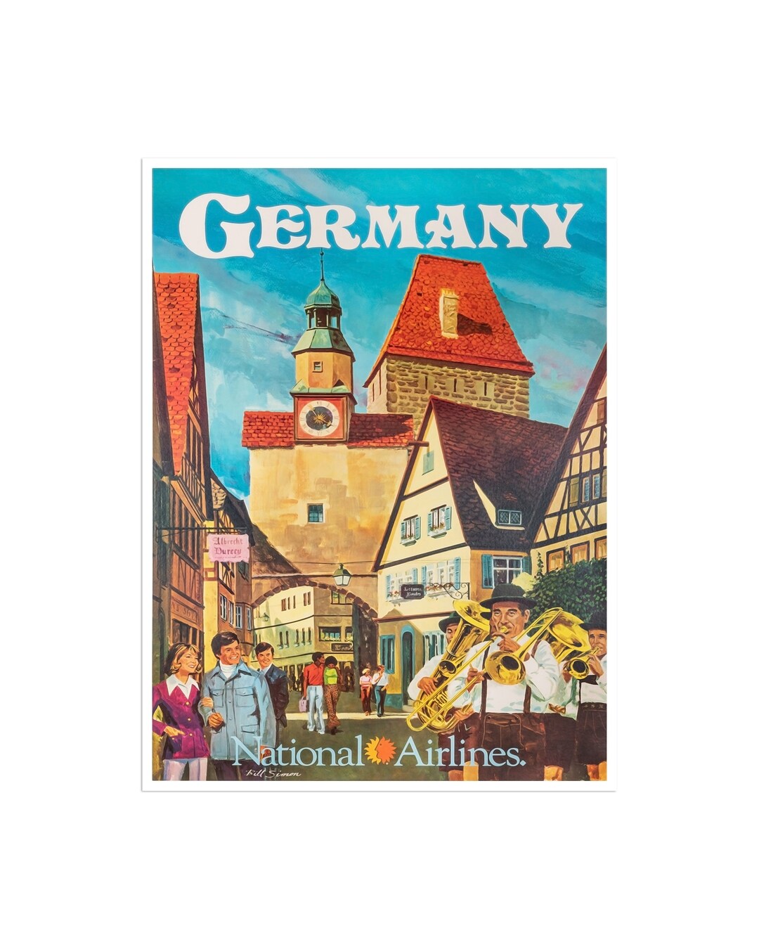 Germany Travel Poster Art Vintage German Print Canvas Hanging Wall ...