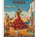 Spain Art Vintage Spanish Poster Print Canvas Hanging Wall | Etsy