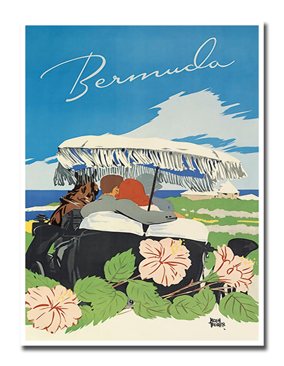 Bermuda Travel Poster Art Canvas Print Wall Decor Xr659 - Etsy