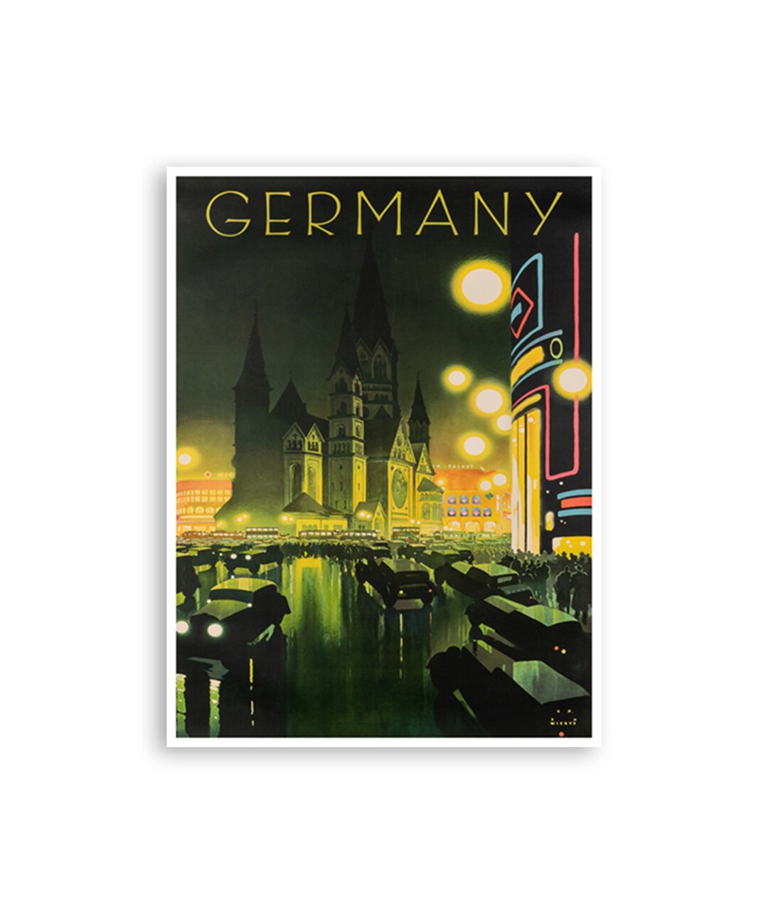 Germany Travel Poster Art Vintage German Print Xr3723 - Etsy
