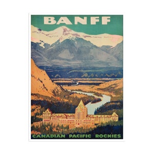 Banff Art Lake Louise Print Canada Travel Poster Xr2089a - Etsy