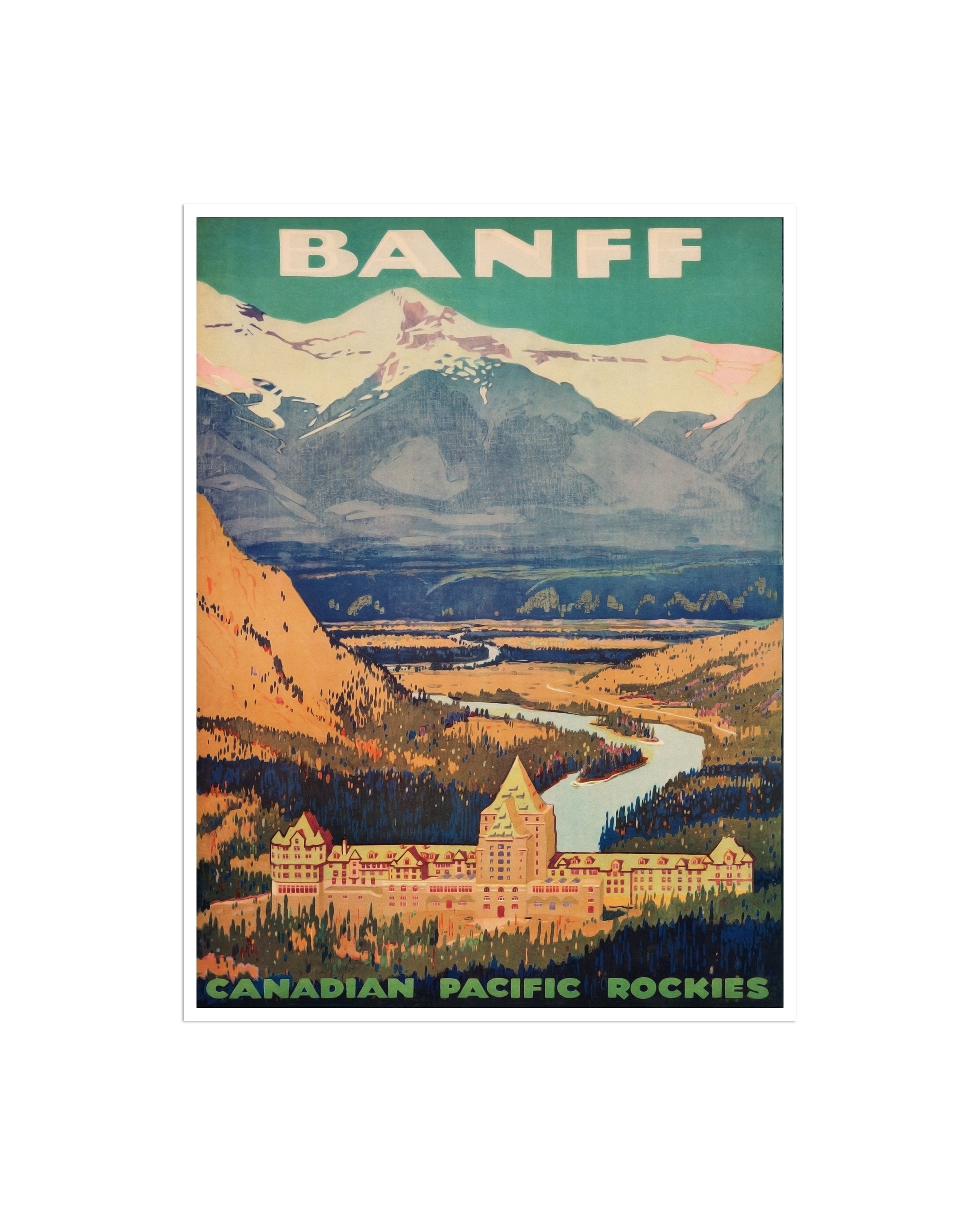 Banff Art Lake Louise Print Canada Travel Poster Xr2089a - Etsy