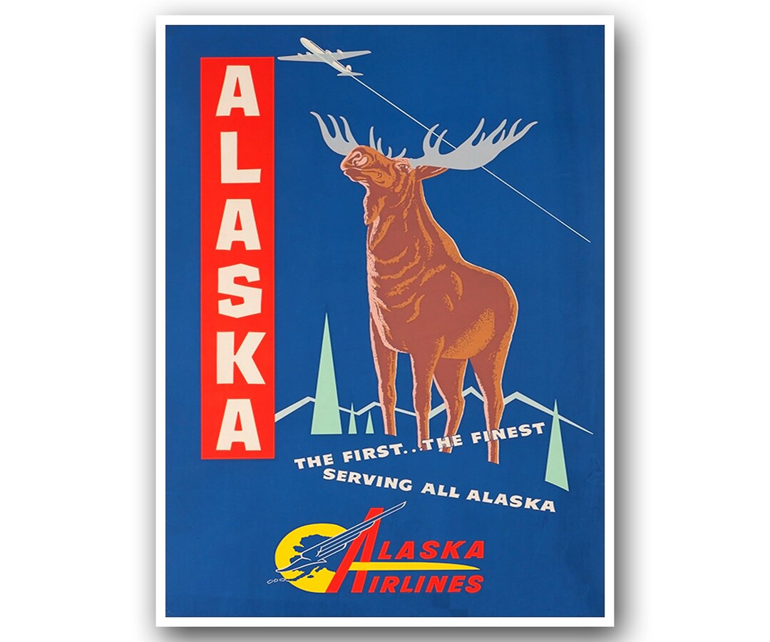 Alaska Art Vintage Travel Poster Retro Home Decor Print Xr949 - Etsy