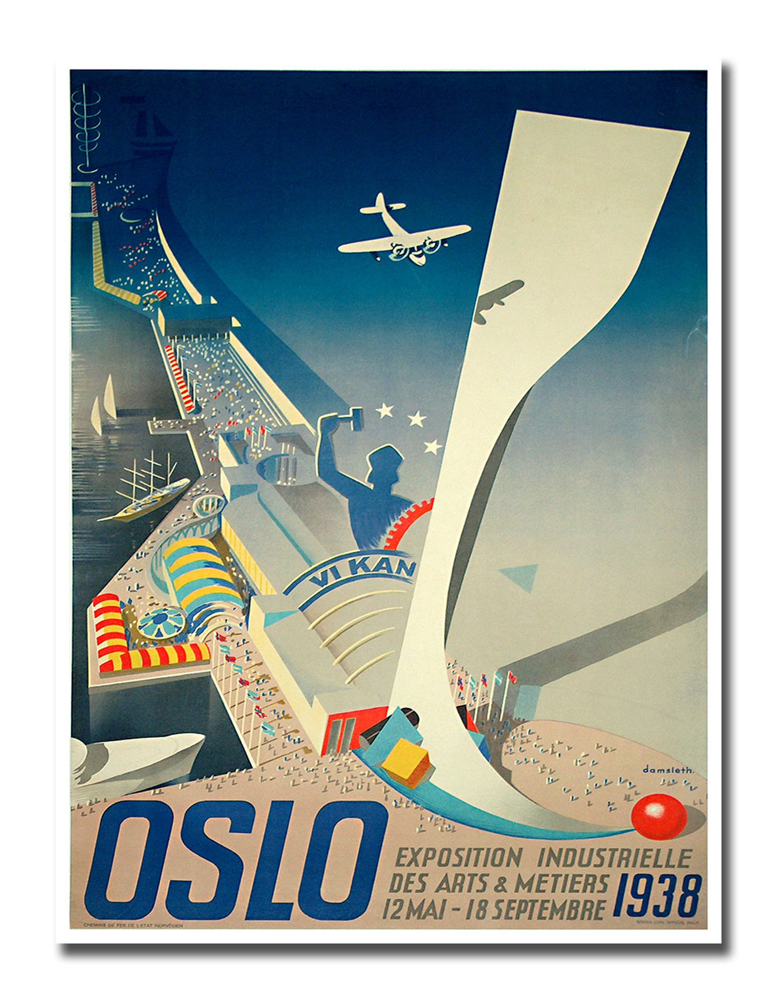 Art Oslo Norway Travel Poster Wall Decor Print Gift Xr554 | Etsy