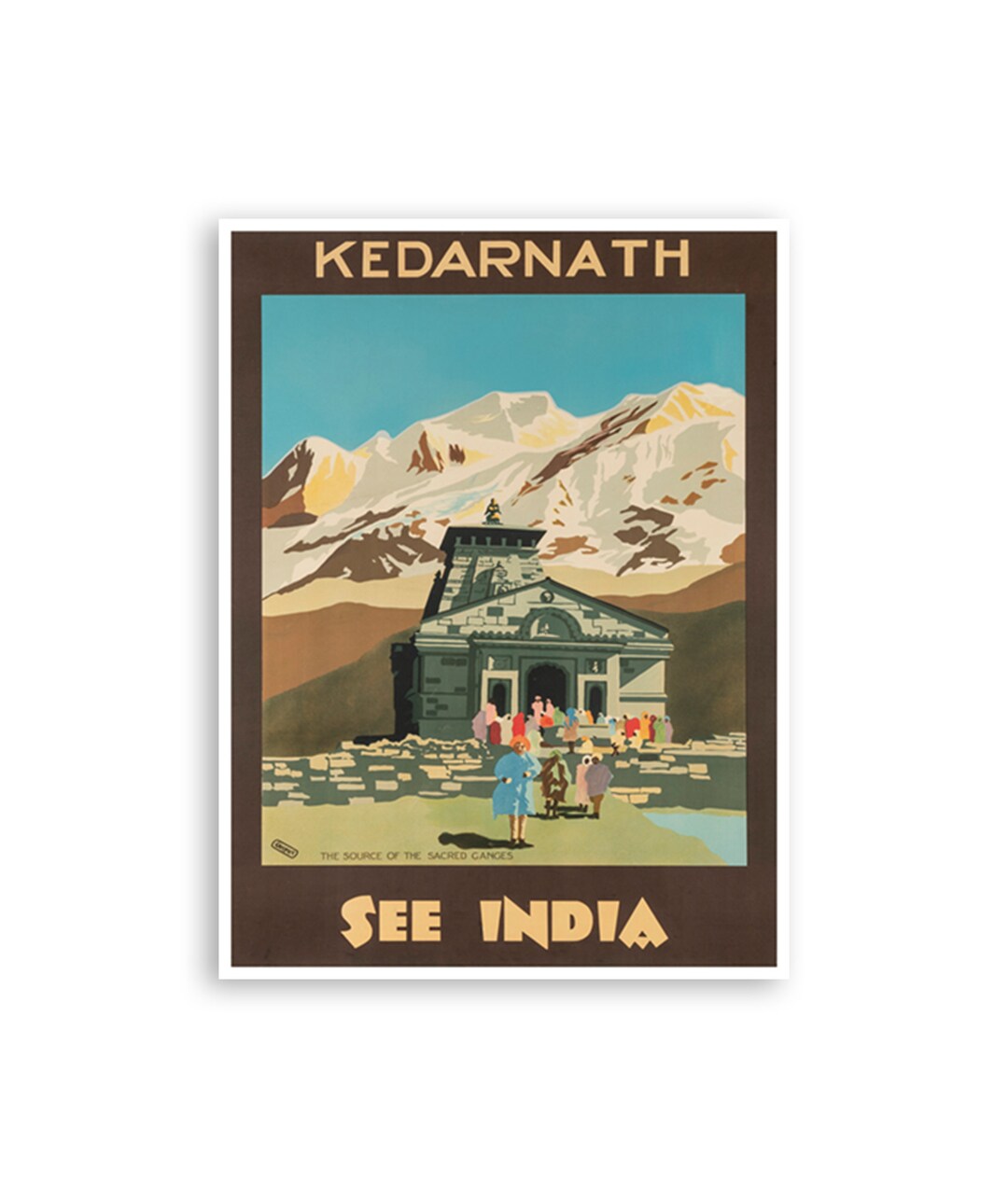 Kedarnath India Art Vintage Travel Poster Retro Print Xr3742 - Etsy
