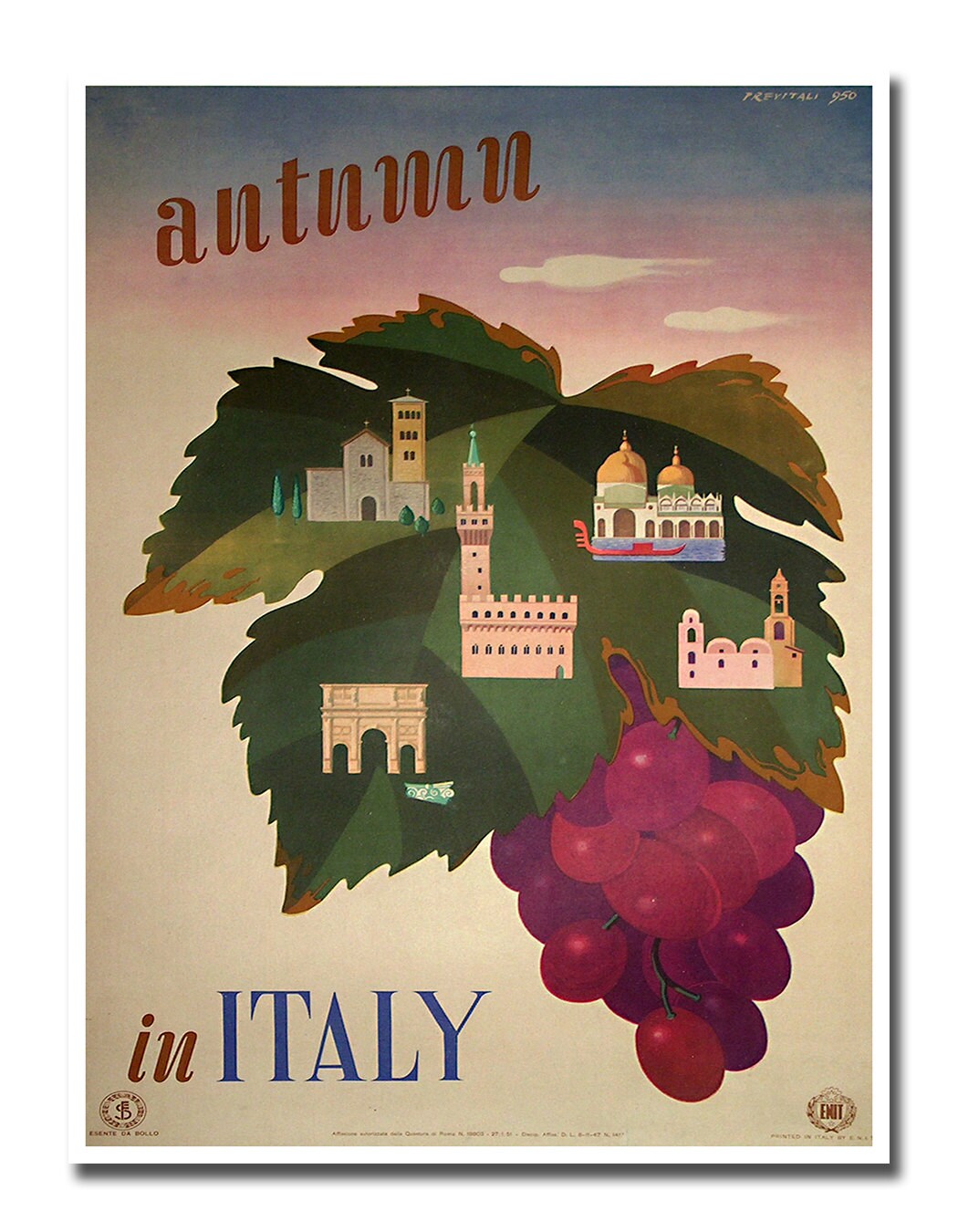 Italy Art Italian Travel Poster Vintage Home Decor Print Retro | Etsy