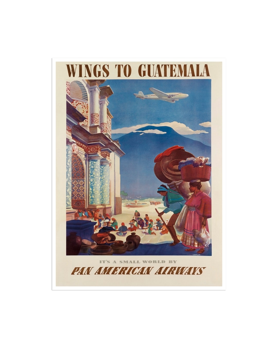 Guatemala Poster Vintage Travel Art Retro Home Decor Print Xr1991 - Etsy
