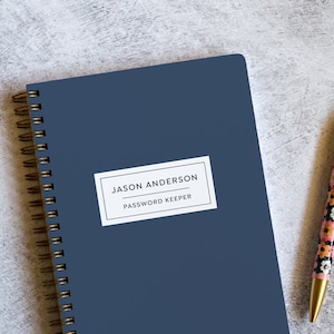 Password Keeper | Personalized Spiral Notebook for Passwords and Logins ...