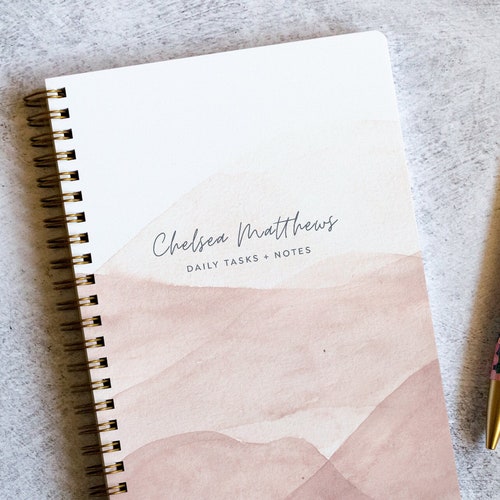 Minimalist Planner Personalized With Your Name Neutral - Etsy