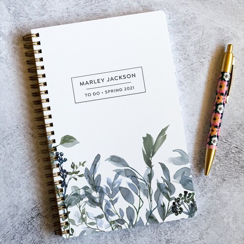 Minimalist to Do List Notebook With Personalized Cover and 100 - Etsy