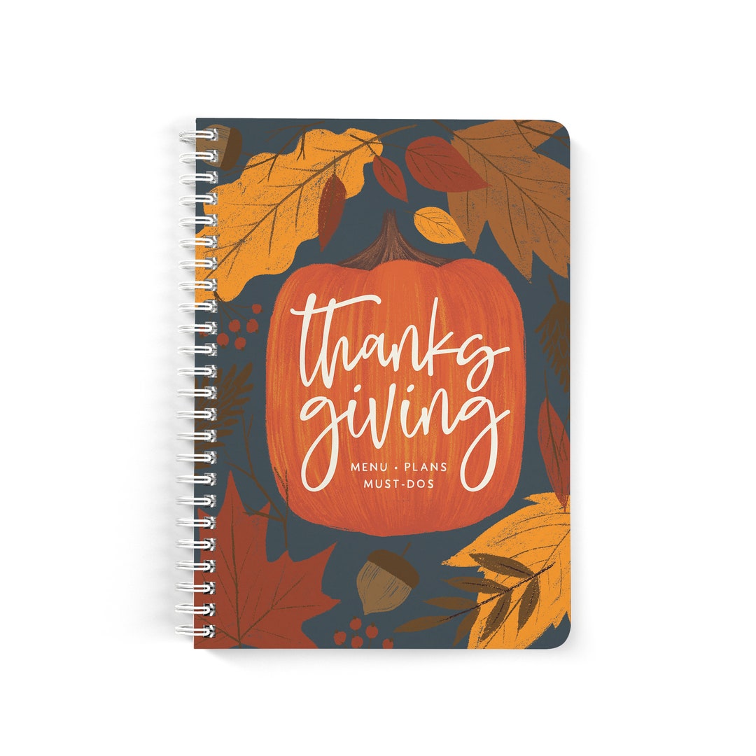 Thanksgiving Planner Thanksgiving Gift Host Gift Custom Journal Spiral ...