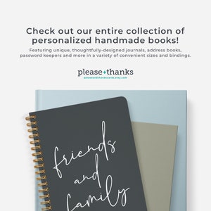 Minimalist Address Book With Personalized Cover and Gold Spiral Binding ...