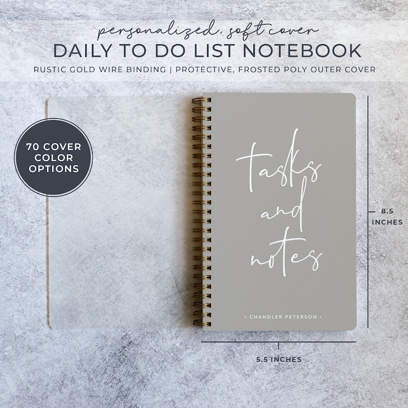 Personalized to Do List Notebook With Daily to Do Lists and Notes ...