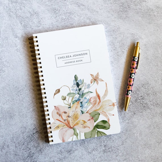 Personalized Address Book Custom Spiral Notebook for - Etsy