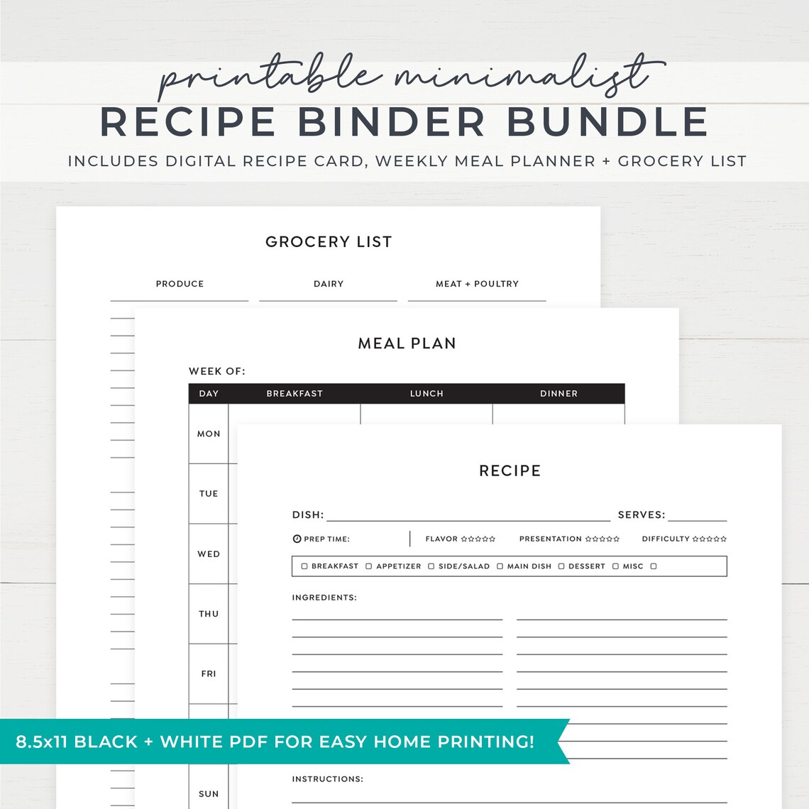 Recipe Card Binder Recipe Card Book Recipe Organizer - Etsy