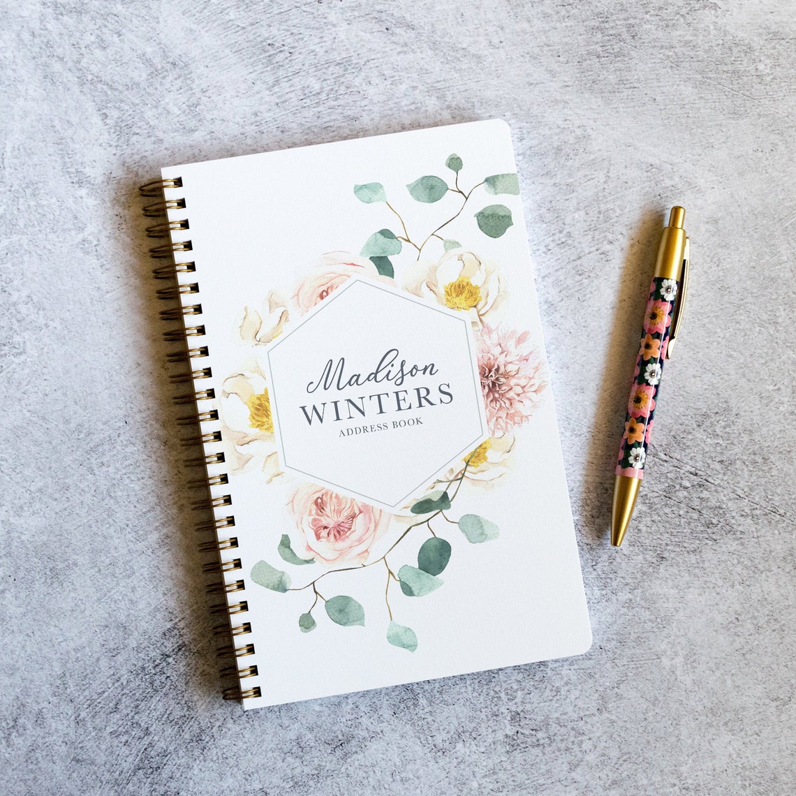 Printed Address Book Personalized Notebook for Contacts - Etsy