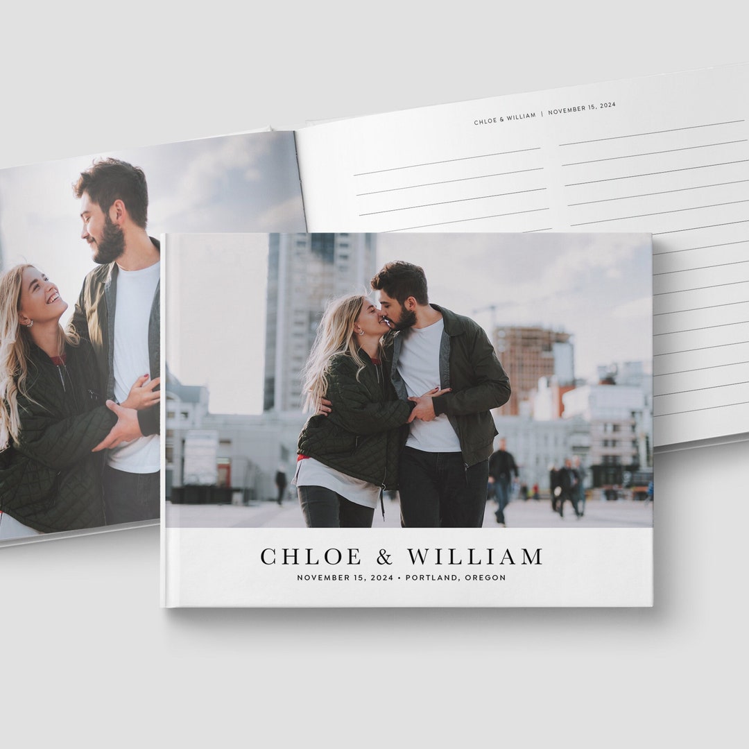 Photo Guest Book, Personalized Wedding Photobook, Custom Hardcover ...