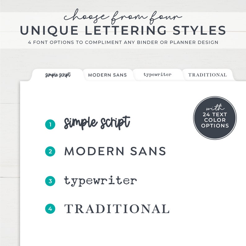 Custom Binder Dividers Printed Index Tabs Personalized With - Etsy