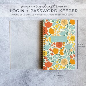 Personalized Password Keeper | Retro Flowers | Password Manager ...
