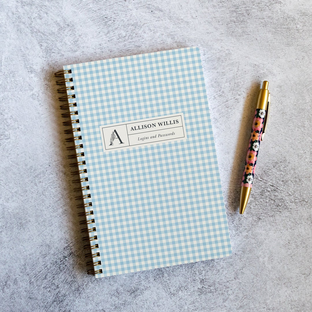 Personalized Password Keeper | Custom Password Book | Passwords and ... Personalized Password Keeper | Custom Password Book | Passwords and ...