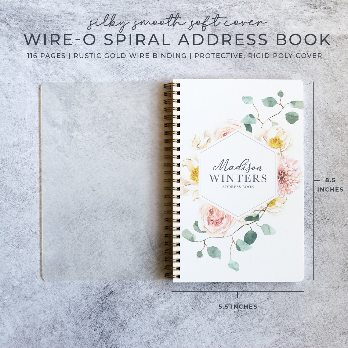 Printed Address Book Personalized Notebook for Contacts - Etsy