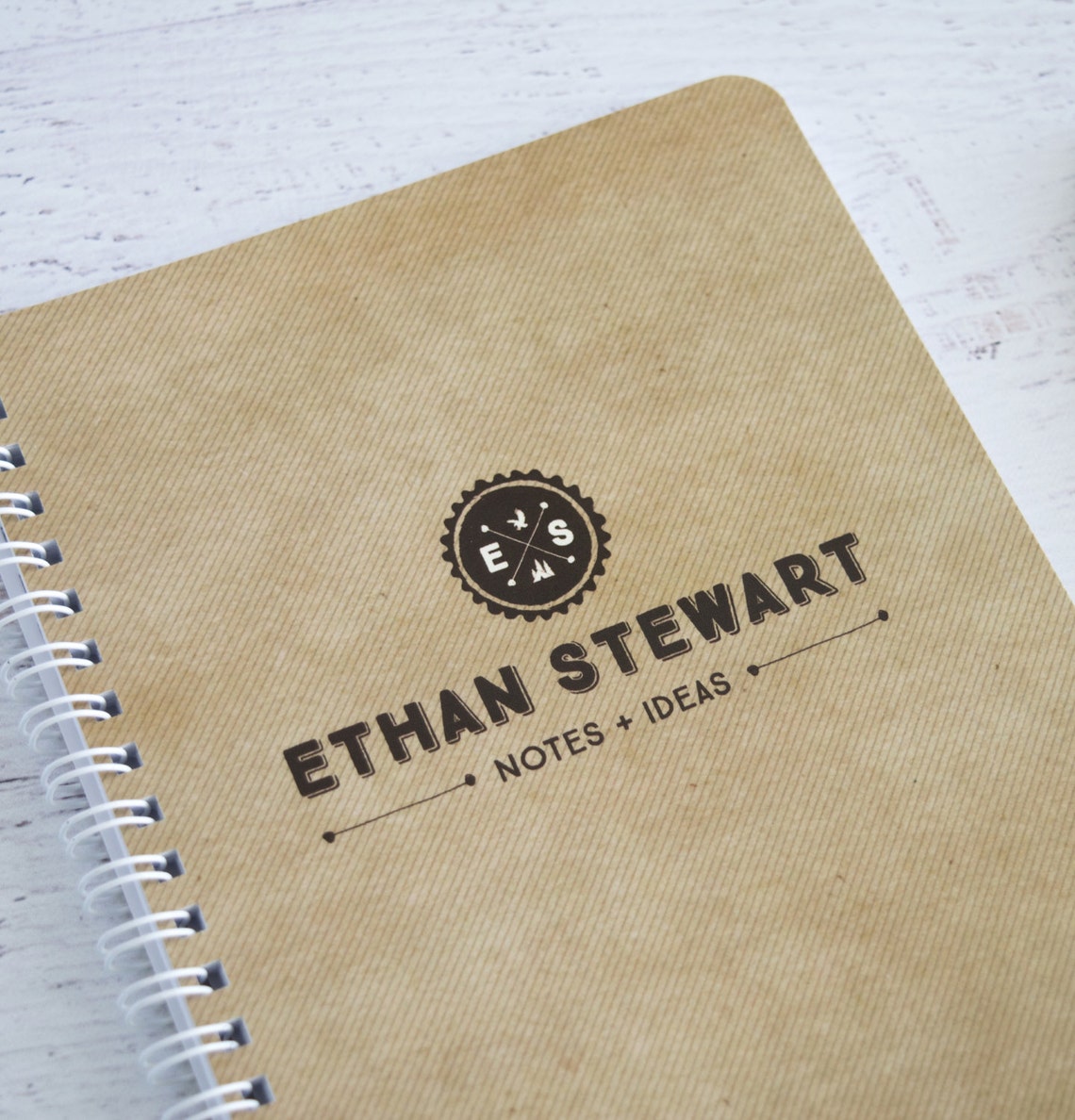 Personalized Notebook Rustic Custom Journal Spiral Notebook Small Note ...