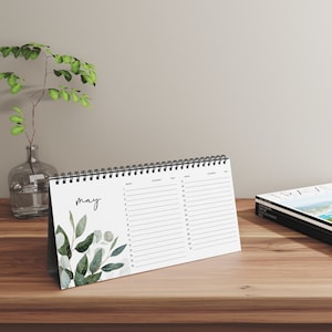 Perpetual Calendar With Stand | Spiral-bound Desk Calendar for ...