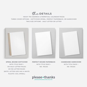 Personalized Address Book With Gingham Cover and Gold Spiral Binding 6 ...