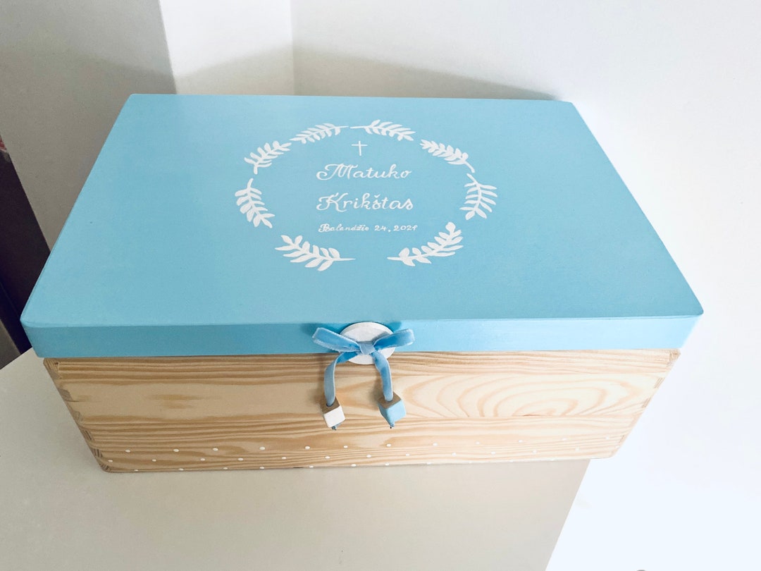 Wooden Baby Boy Keepsake Box, Newborn Box, Memory Box, Baby Shower Gift ...