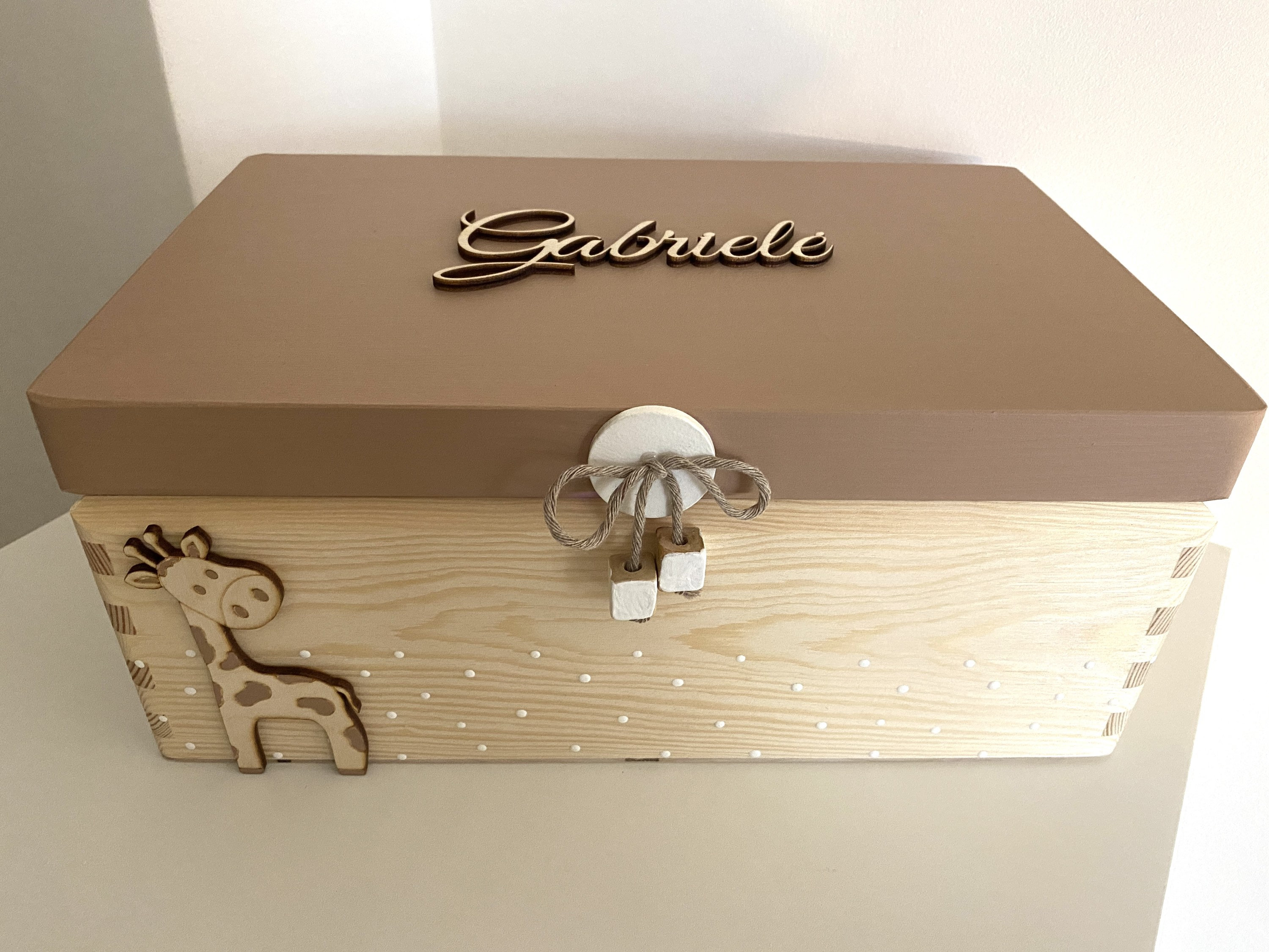 Box With a Giraffe for Baby Wooden Safari Keepsake With Name - Etsy