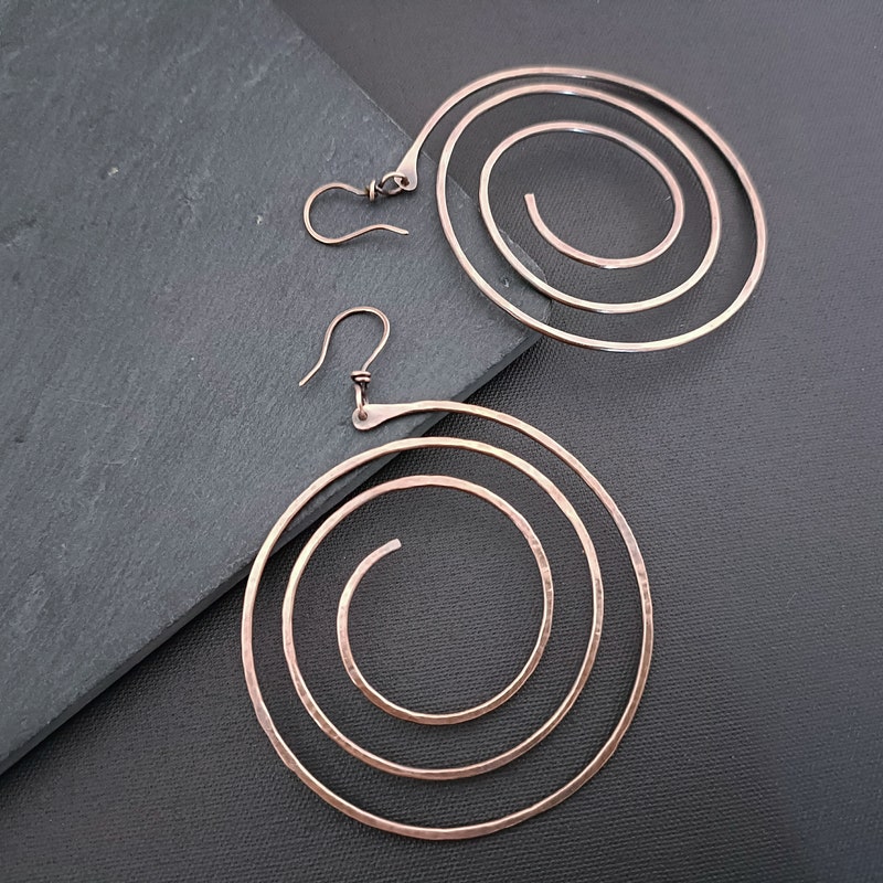 Copper Hoop Earrings - Etsy